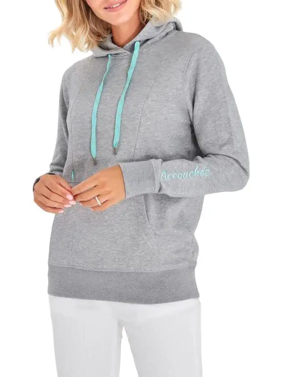 ACCOUCHEE Iconic Maternity/nursing Hoodie - Gray