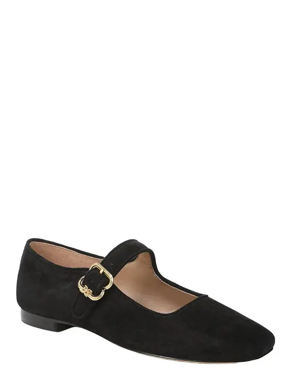 Sam Edelman Michaela Mary Jane Flat - Black Suede