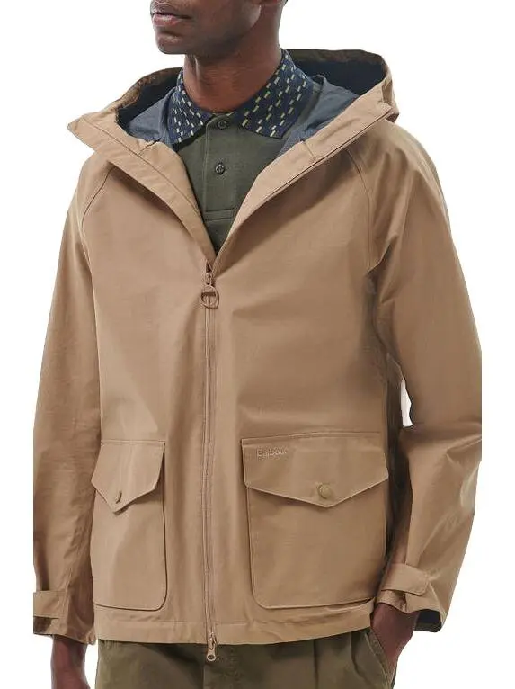 Barbour Whitstone Waterproof Jacket - Military Brown