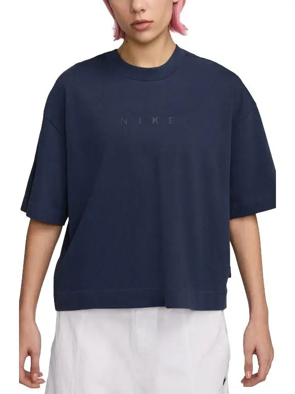 Nike Boxy Midweight Cotton T-shirt - Midnight Navy