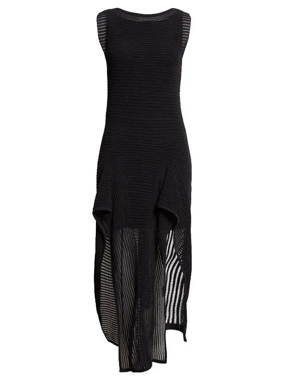 Alaïa Ladder Stitch Dress - Noir Alaia