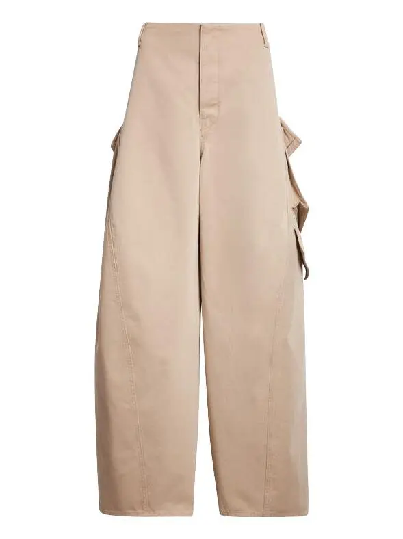 Alaïa Round Cargo Pants - Beige