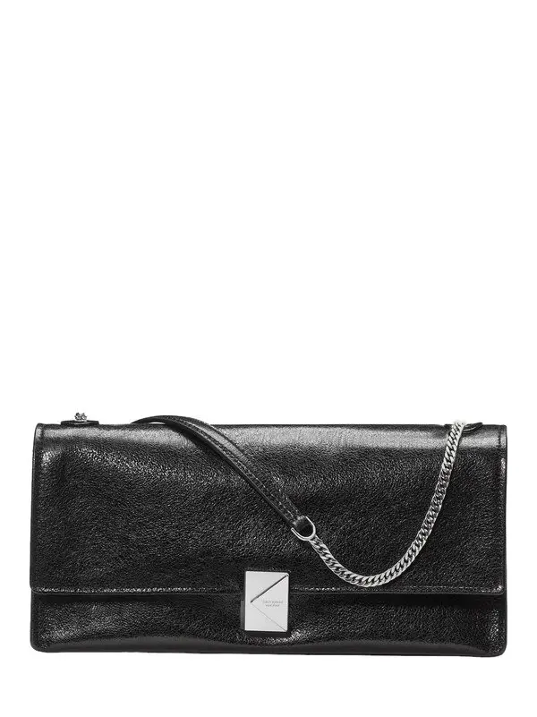 Kate Spade New York Glazed Leather Convertible Chain Shoulder Bag - Black