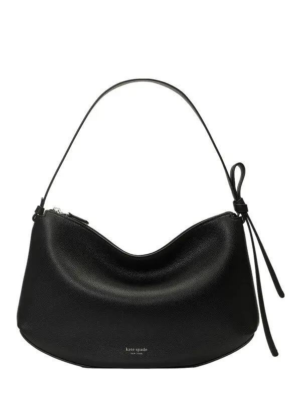 Kate Spade New York Large Loop Pebble Leather Shoulder Bag - Black