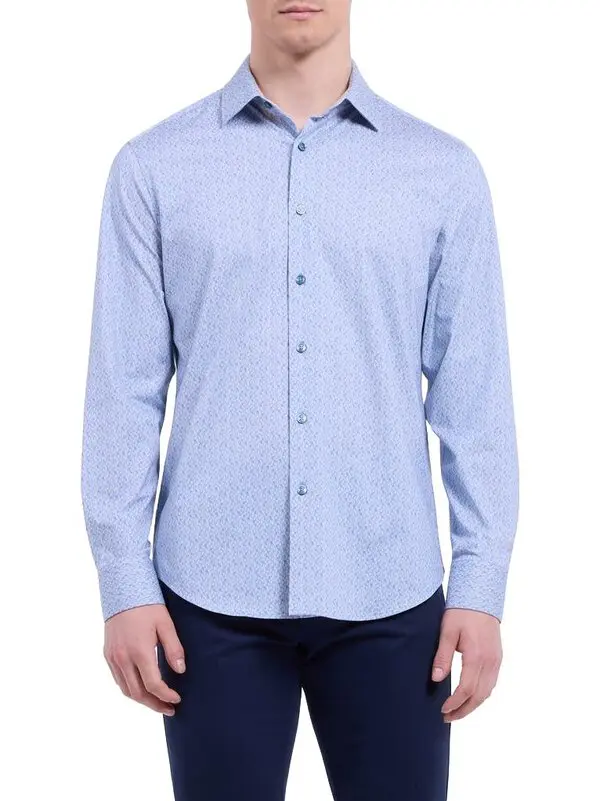 Bugatchi Jimmy Ooohcotton® Button-up Shirt - Air Blue