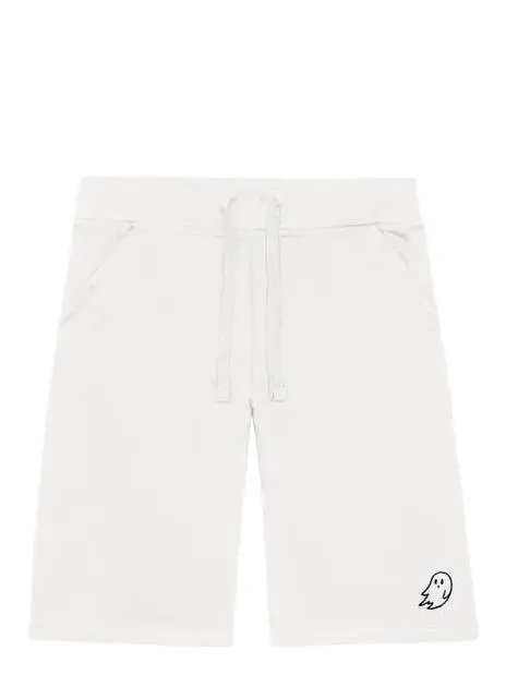 DALIX Midweight Fleece Shorts - White