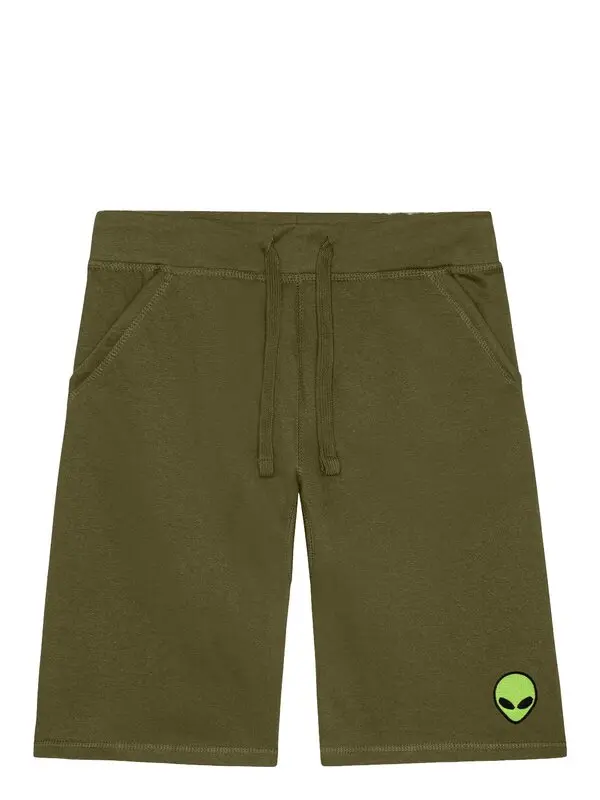 DALIX Midweight Fleece Short - Mil Green