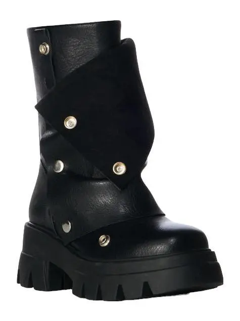 AZALEA WANG Bharti Lug Sole Bootie - Black