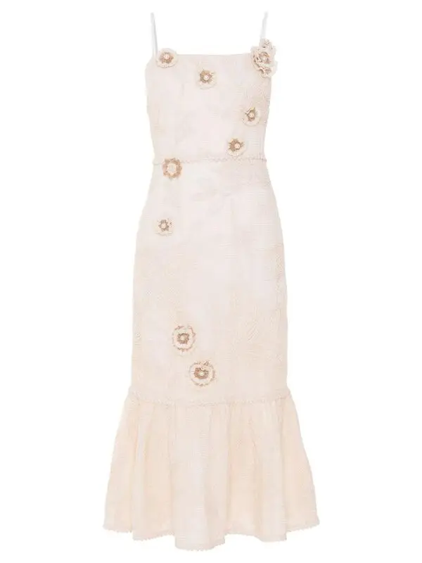 PatBO Joy Lace Midi Dress - Off White