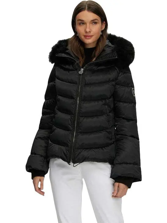 Gorski Down Jacket With Detachable Toscana Trim - Black/black