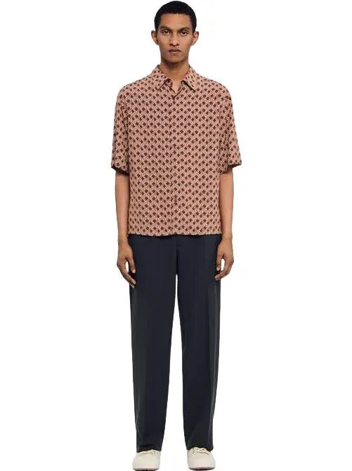Sandro Rope Print Shirt - Terra