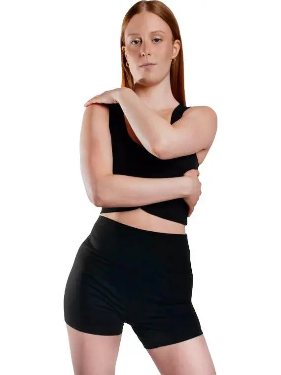 CHEEKY CHERRY Leakproof Active Biker Shorts - Onyx