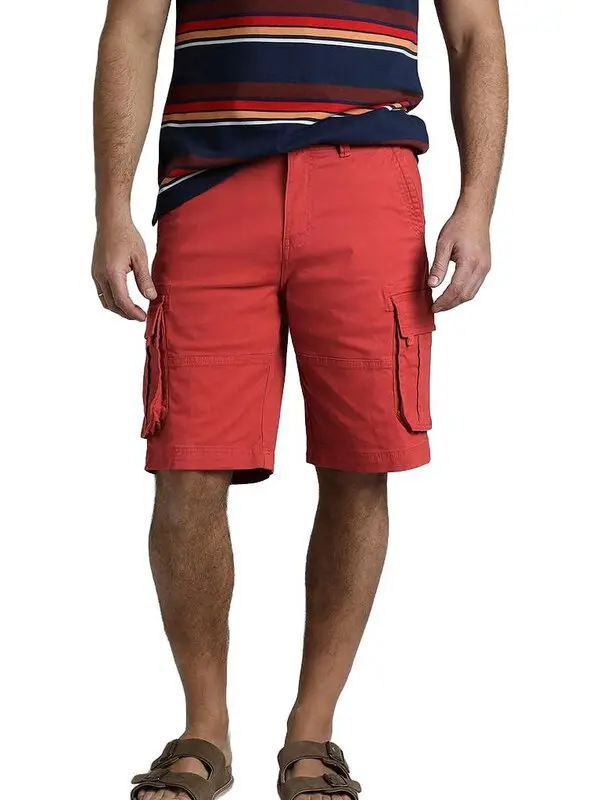 WEIRD FISH Rigney Cargo Shorts - Paprika