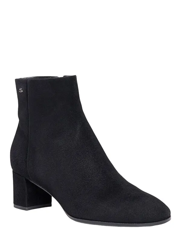 Santoni Suede Ankle Boot - Black
