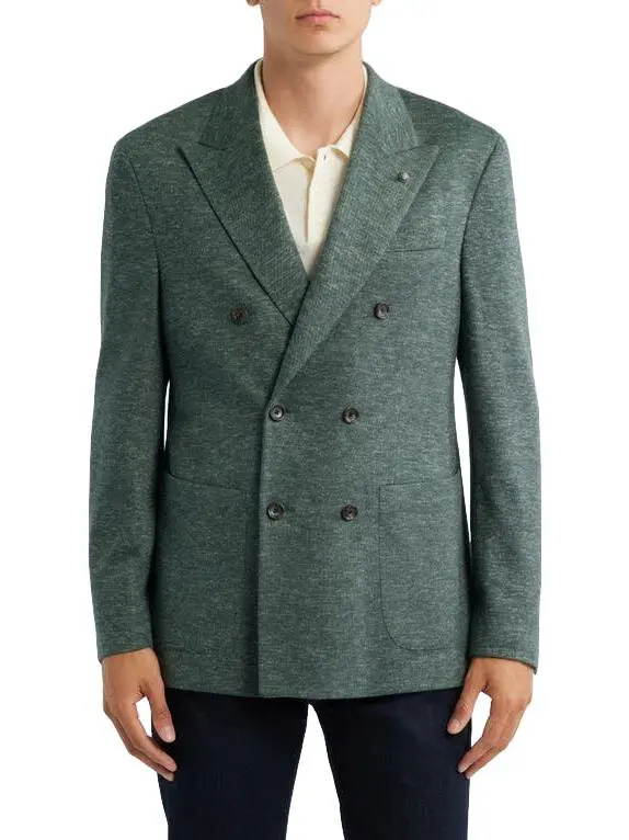 JACK VICTOR Hall Comfortwear Wool Blend Sport Coat - Sage