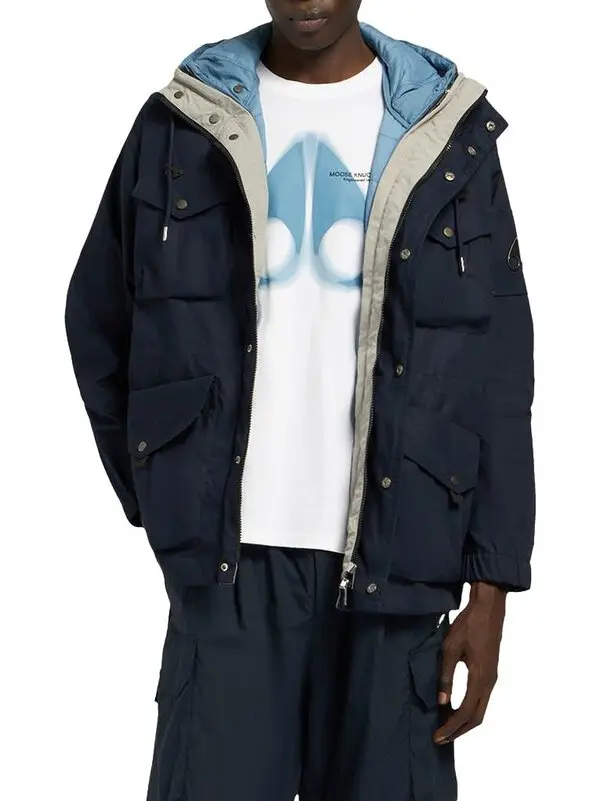 Moose Knuckles Hudson Utility Jacket - Navy W/sea