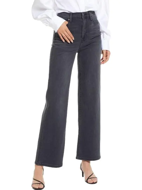 HIDDEN JEANS High-waist Wide-leg Jeans - Black