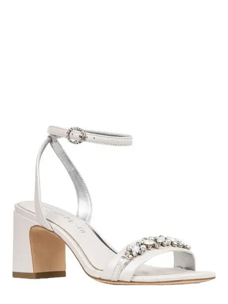 DONALD PLINER Crystal Ankle Strap Sandal - Pearl