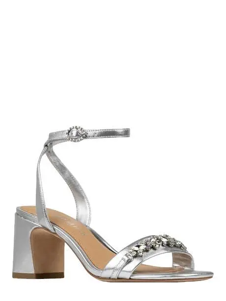 DONALD PLINER Crystal Ankle Strap Sandal - Silver
