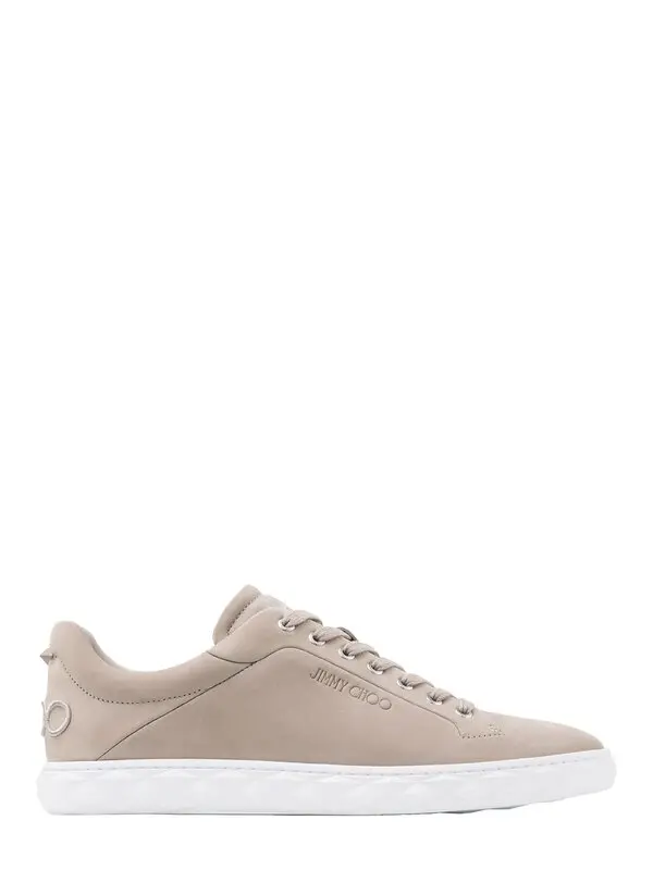 JIMMY CHOO Diamond Light M Ii Nubuck Leather Trainers - Taupe