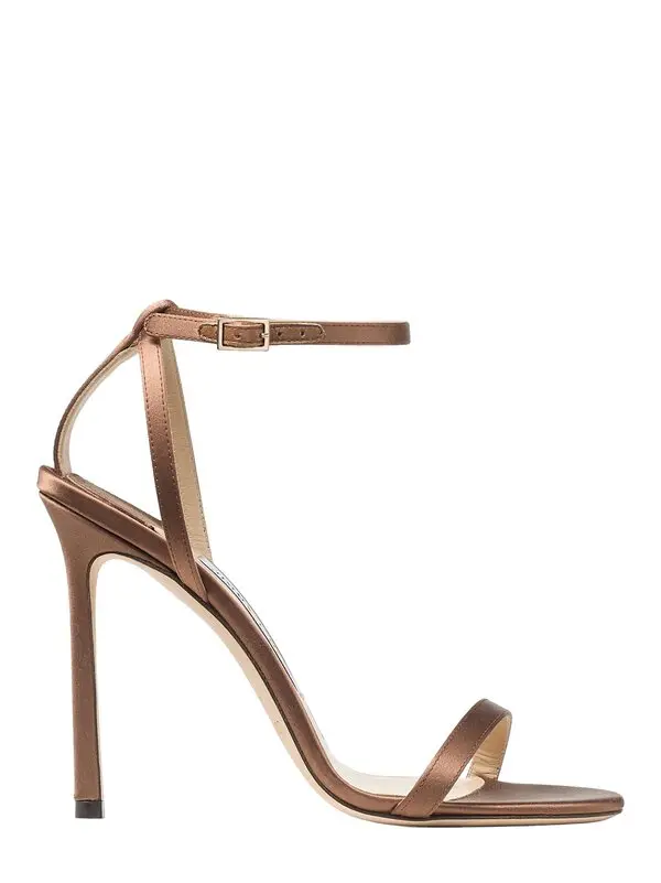 JIMMY CHOO Minny 110 Satin Sandal - Canyon