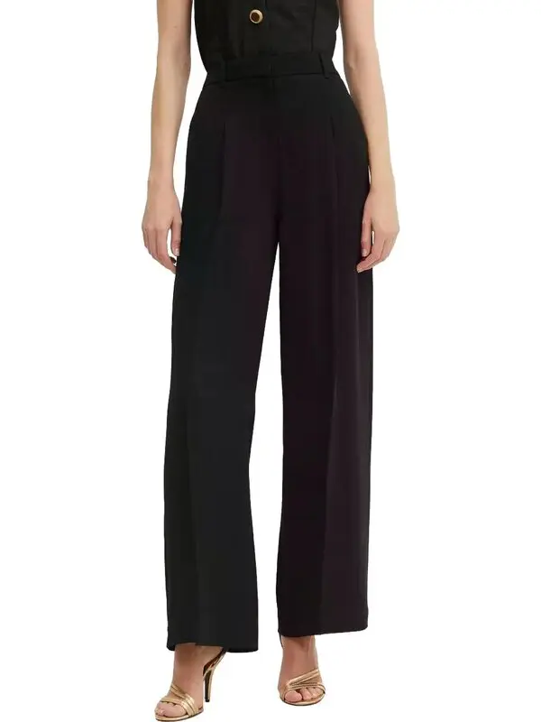 BOSS Pleated Straight Trousers - Black