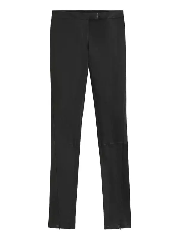 BOSS Split-hem Leather Trousers - Black