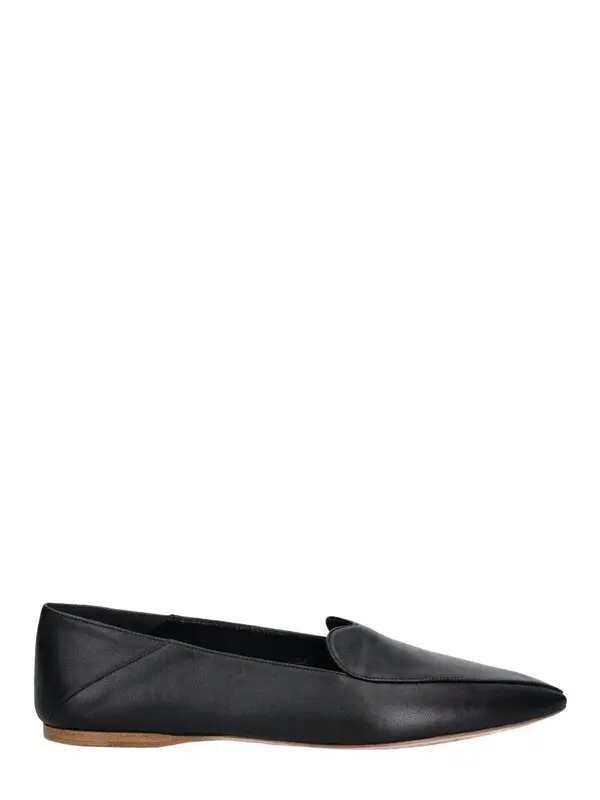 Fiorucci Heart Pointed-toe Leather Loafers - Black
