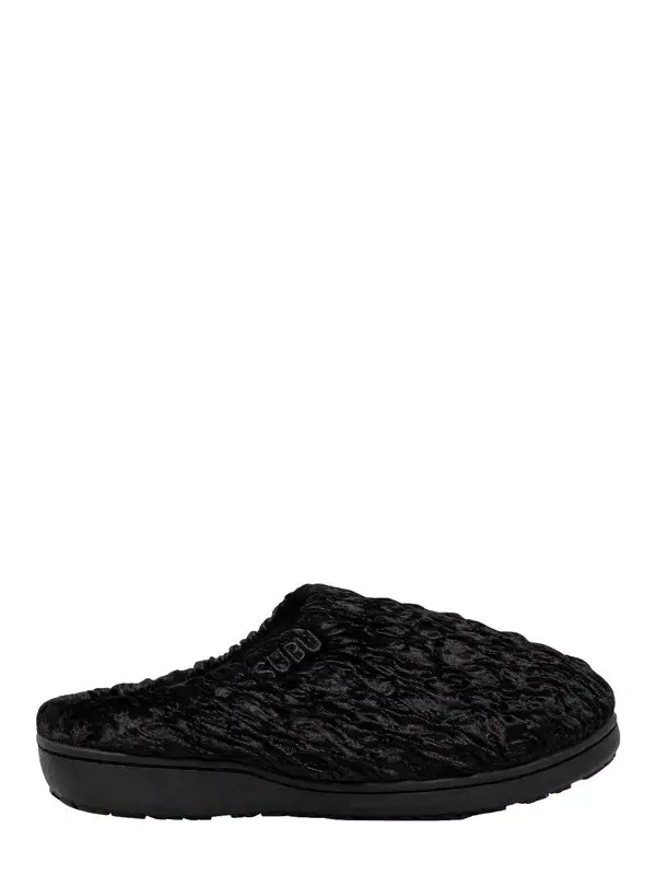 SUBU Textured-finish Mules - Black