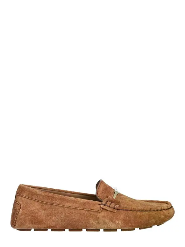 BOSS Logo Detail Suede Loafers - Brown