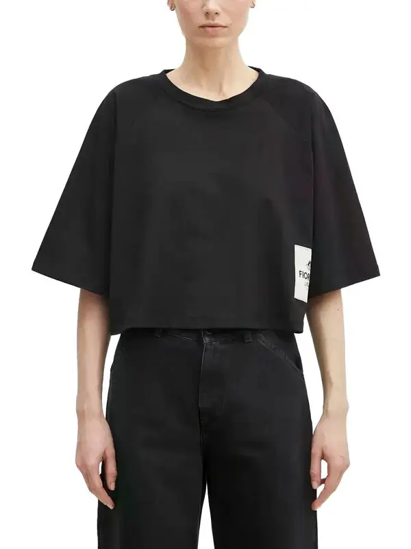 Fiorucci Cropped T-shirt - Black
