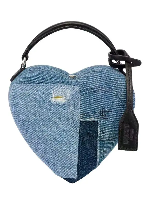 Moschino Heart-shaped Clutch - Blue