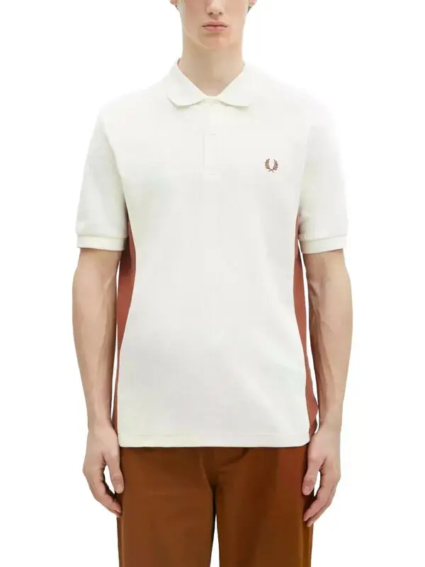 Fred Perry Panelled Polo Shirt - Neutrals