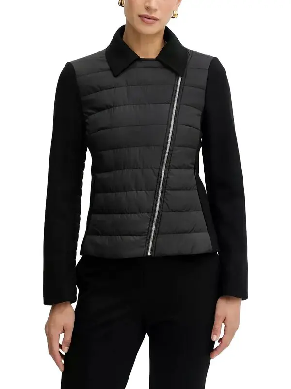 BOSS Panelled Quilted Jacket - Black