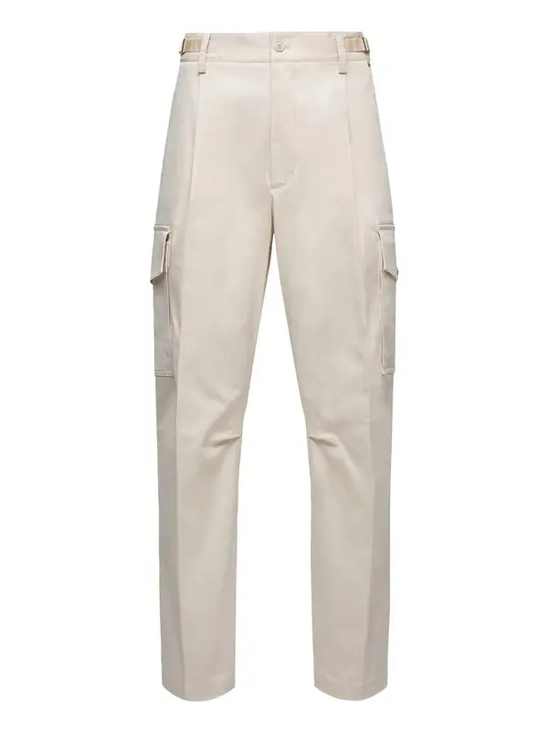 Moncler Cotton Gabardine Cargo Pants - White