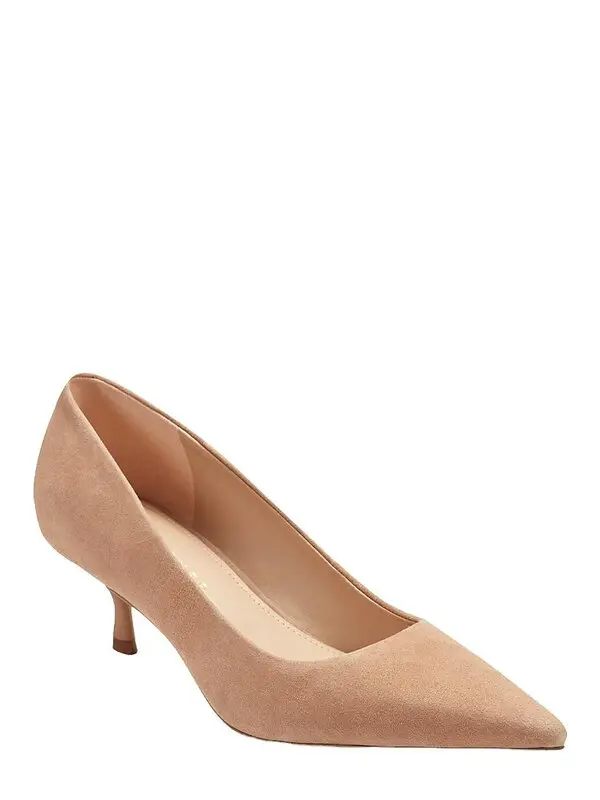 MARC FISHER LTD. Calynna Pointed Toe Pumps - Medium Natural