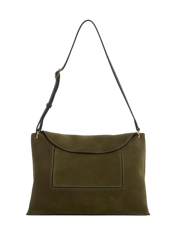 WANDLER Penelope Leather Slouch Bag - Olive