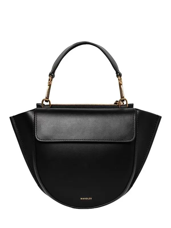 WANDLER Hortensia Mini Leather Bag - Black