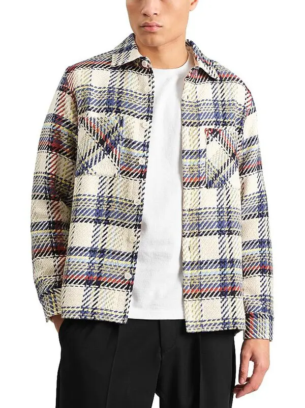 WAX LONDON Whiting Shirt Jacket - Ecru/multi