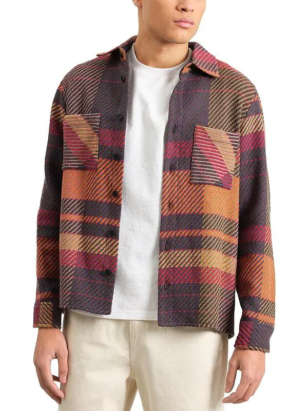WAX LONDON Whiting Shirt Jacket - Orange/multi