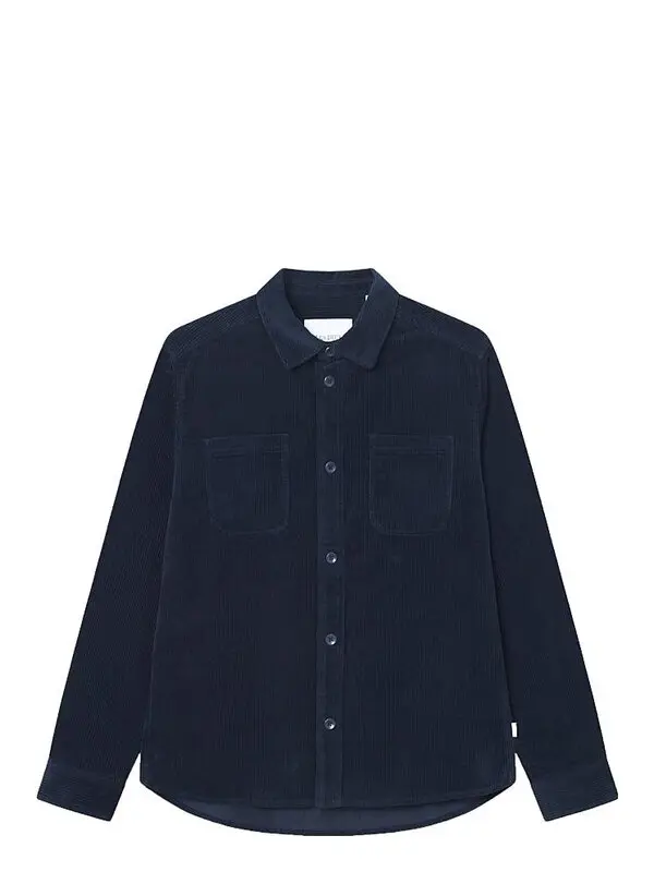 LES DEUX Kody Corduroy Overshirt - Dark Navy