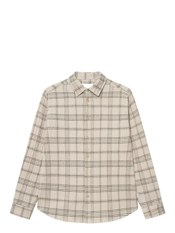 LES DEUX Kash Check Overshirt - Sand