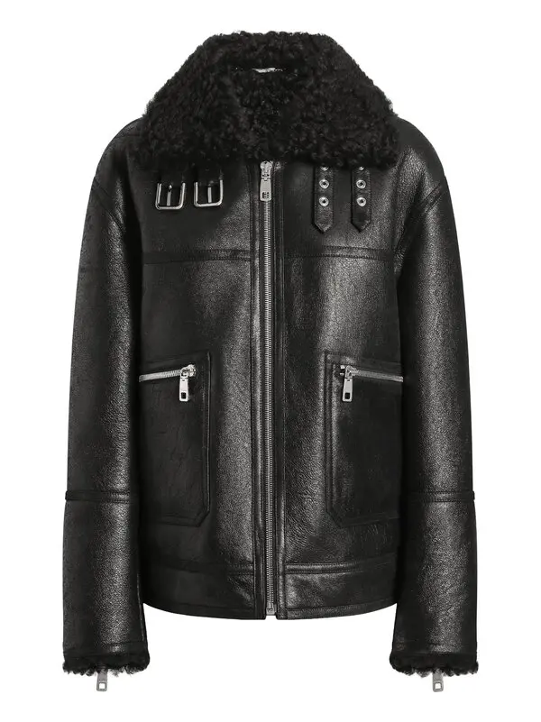 Dolce & Gabbana Shearling Jacket - Black