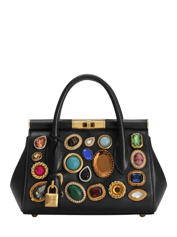 Dolce & Gabbana Plongé Calfskin Day Mini Marlene Handbag - Brown