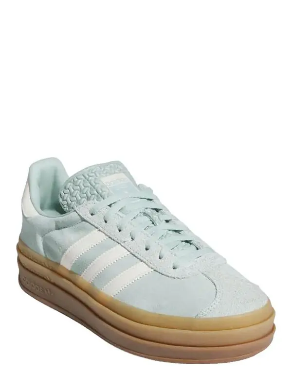 Adidas Gazelle Bold Sneakers - Ash Green / Off White / Gum