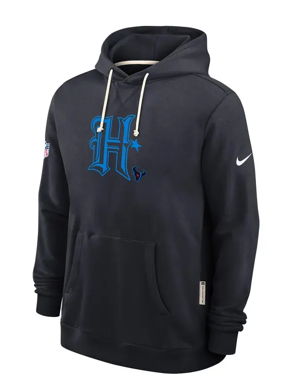 Nike Houston Texans Alt Offensive Set Play Sideline Nfl Pullover Hoodie - Blue