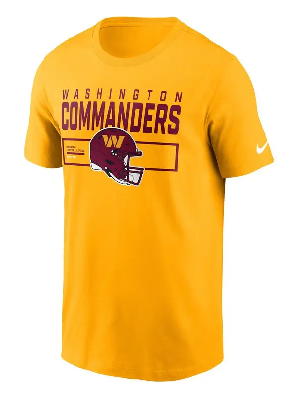 Nike Washington Commanders Helmet Essential Nfl T-shirt - Yellow