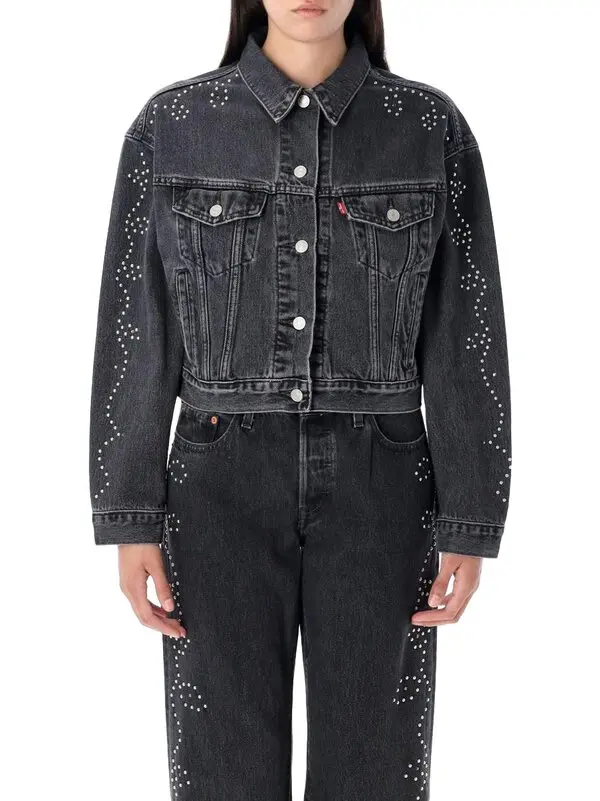 LEVI'S Shrunken '90s Trucker Denim Jacket - Black
