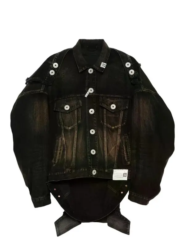 Mihara Yasuhiro Reverse-back Denim Jacket - Black