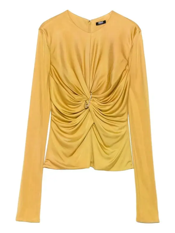 Versace Gathered Blouse - Gold
